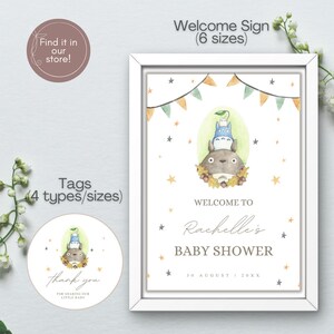 Digital Welcome Totoro Sign, Baby Shower, Birthday, Personalized ...