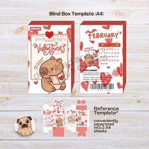 Editable Capybara Combo Valentines Blind Box Template, Envolve Themed ...