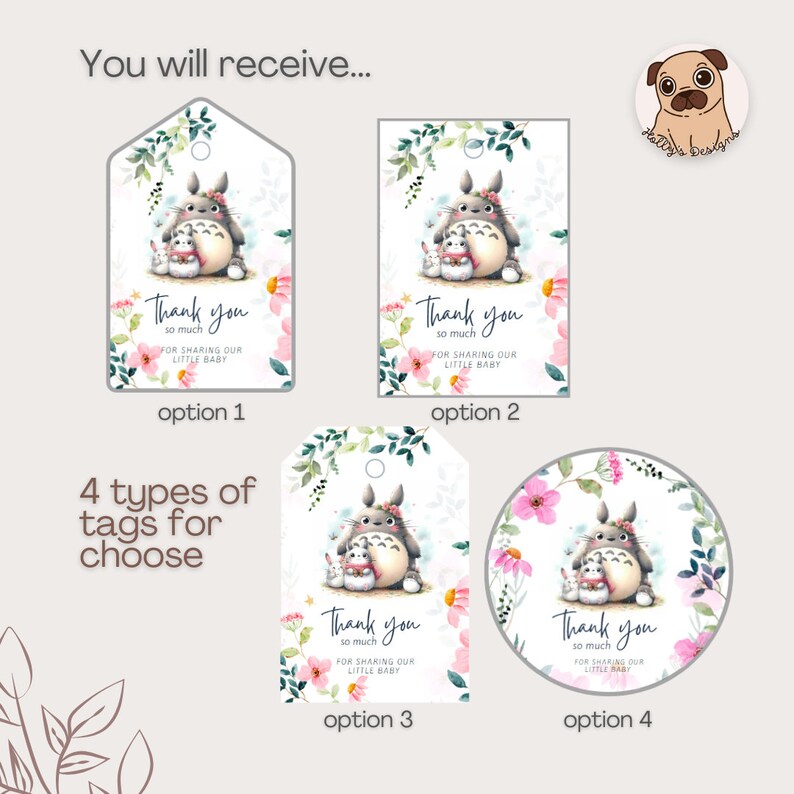 Editable, Baby Shower Thank You Tags, Favor Gift Tag, Favor Round ...