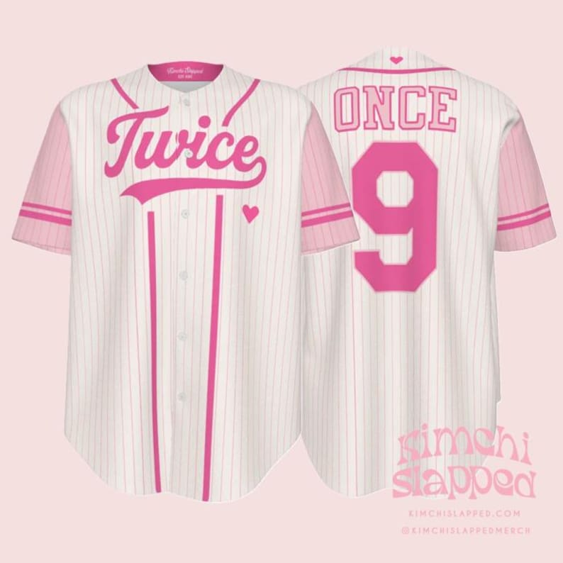 TWICE Kpop Jersey Shirt | ONCE 9 Baseball Style Top | Twice Kpop Jersey ...
