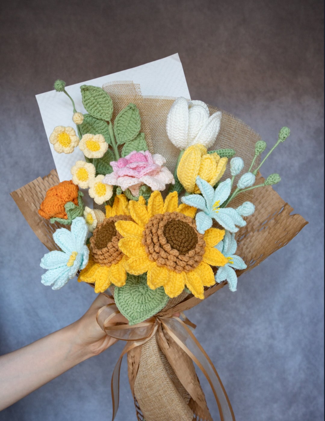 Graduation Flowers, Crochet Sunflower Bouquets, Graduation Bouquets ...