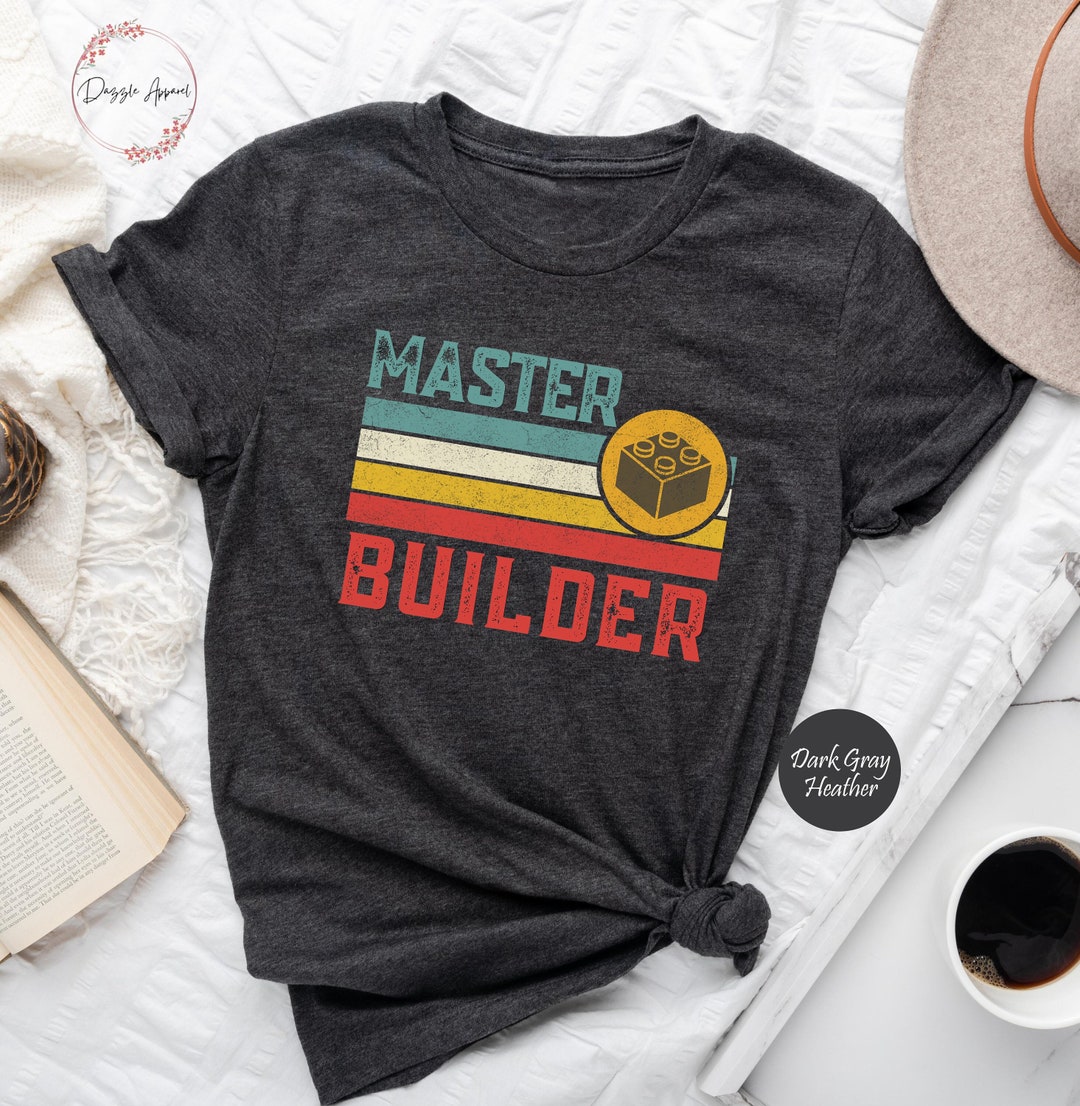 Master Builder, Building Brick Shirt, Block Building Shirt, Funny Brick ...