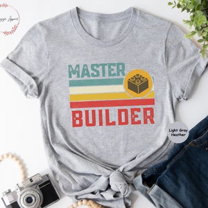 Master Builder, Building Brick Shirt, Block Building Shirt, Funny Brick ...