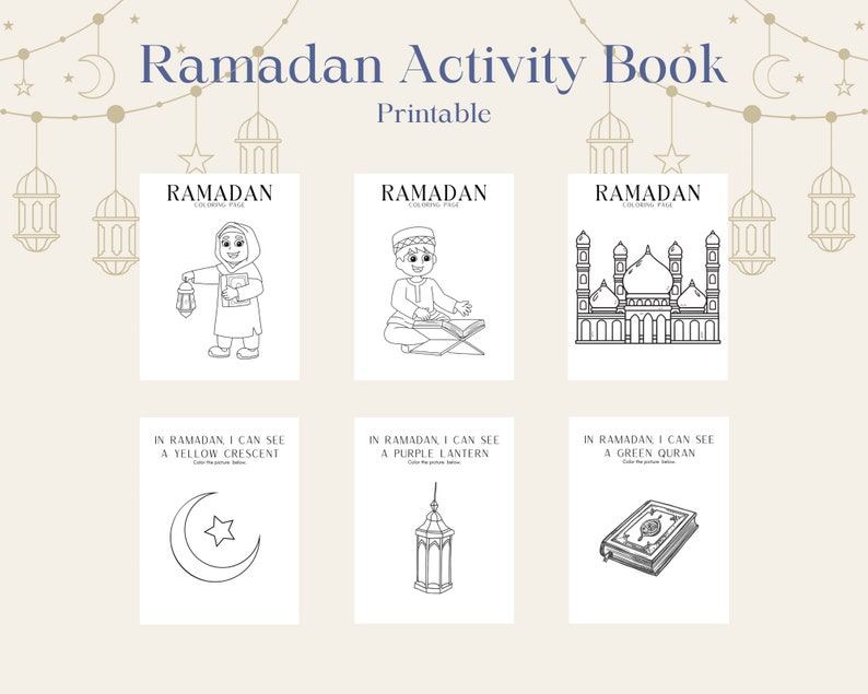 Ramadan Kids Activity Book - Ramadan Digital Download Activity Book - Etsy