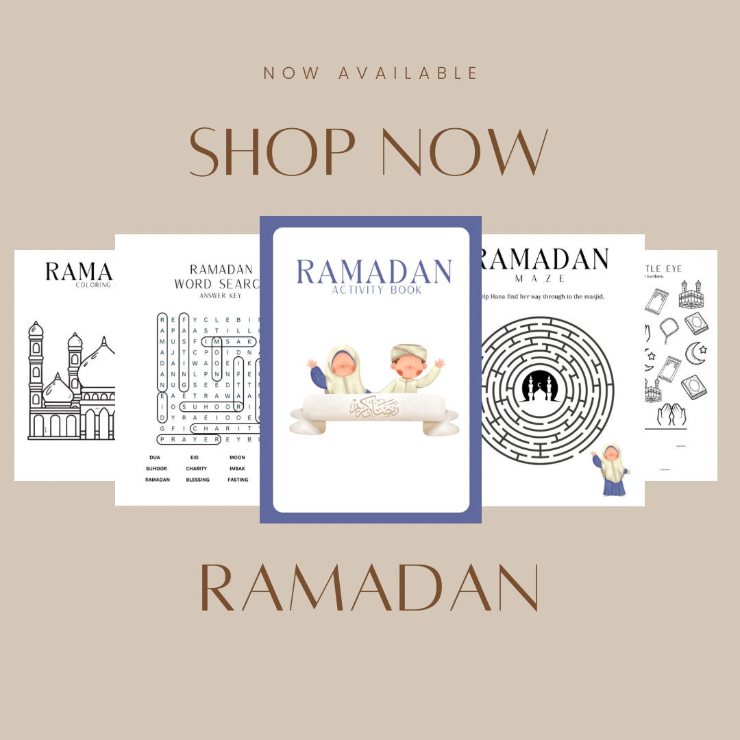 Ramadan Kids Activity Book - Ramadan Digital Download Activity Book - Etsy