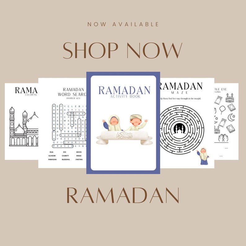Ramadan Kids Activity Book - Ramadan Digital Download Activity Book - Etsy