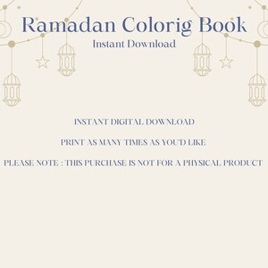 Ramadan Kids Coloring Book - Ramadan Digital Download | Ramadan 2024 - Etsy