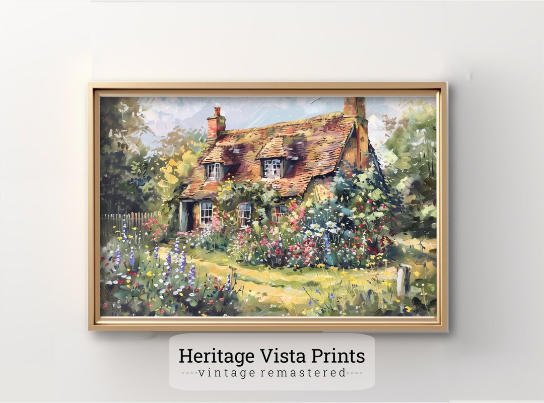 Cozy Cottage Prints & Illustration | English Cottage Prints | Colorful ...