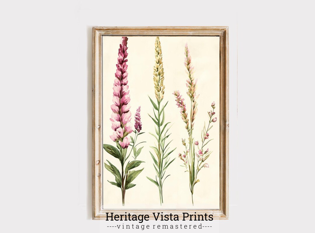 Watercolor Floral Wall Art, Flower Botanical Print, Wildflower Home ...