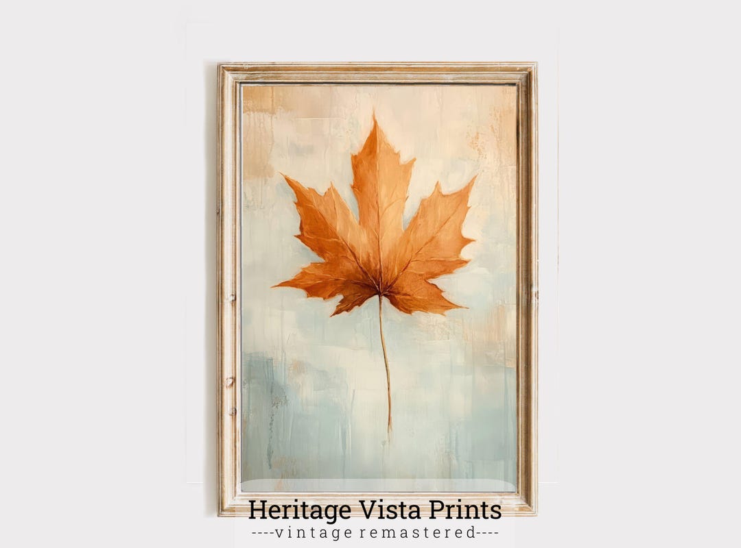 Autumn Maple Leaf Art Print: Hand Painted Fall Decor (digital Download ...