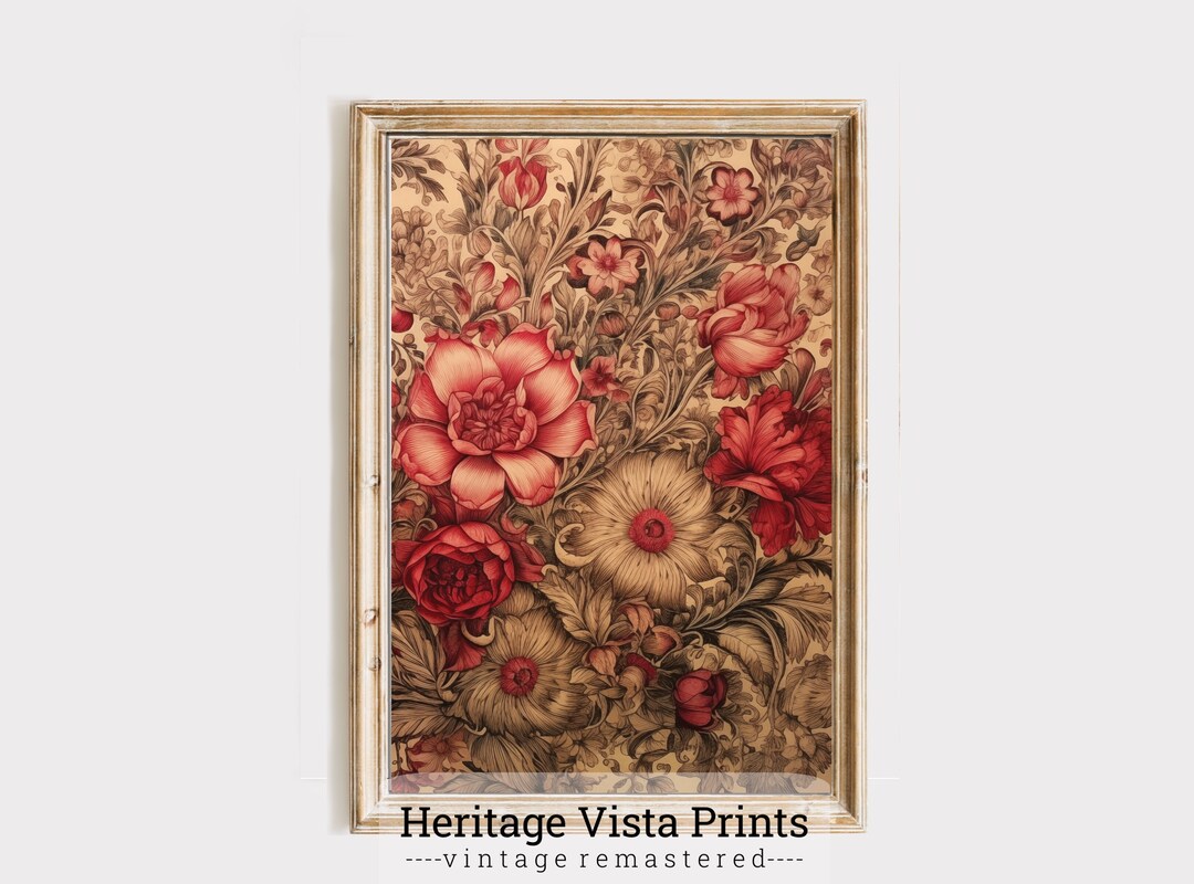 Vintage Floral Botanical Print: Victorian Flower Art (digital Download ...