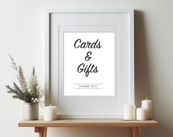 Pink Floral Wedding Cards & Gifts Sign, Printable 8x10 PDF File ...