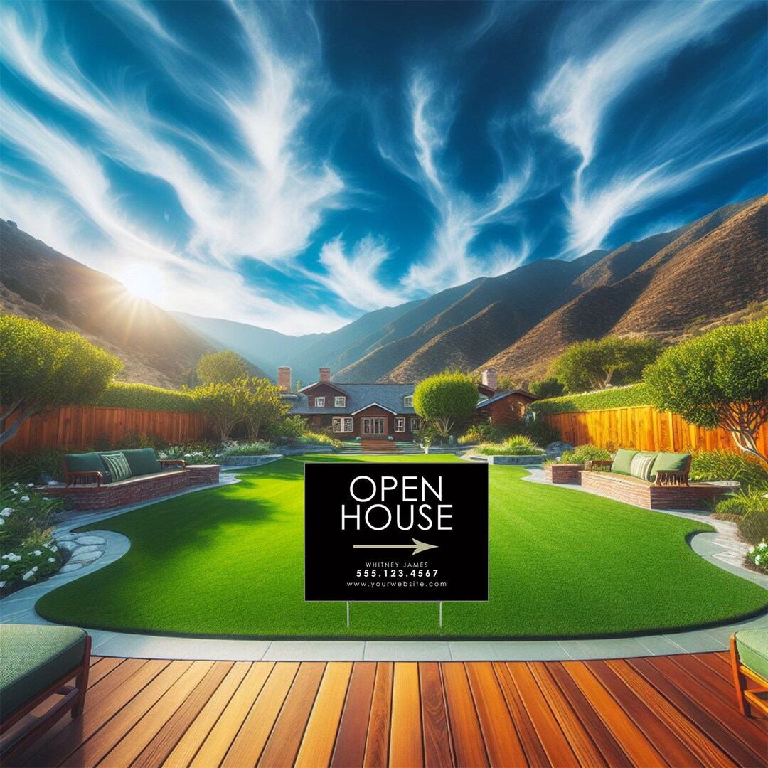 Real Estate Open House Yard Sign - Personalized Sign - Realtor Sign - Etsy