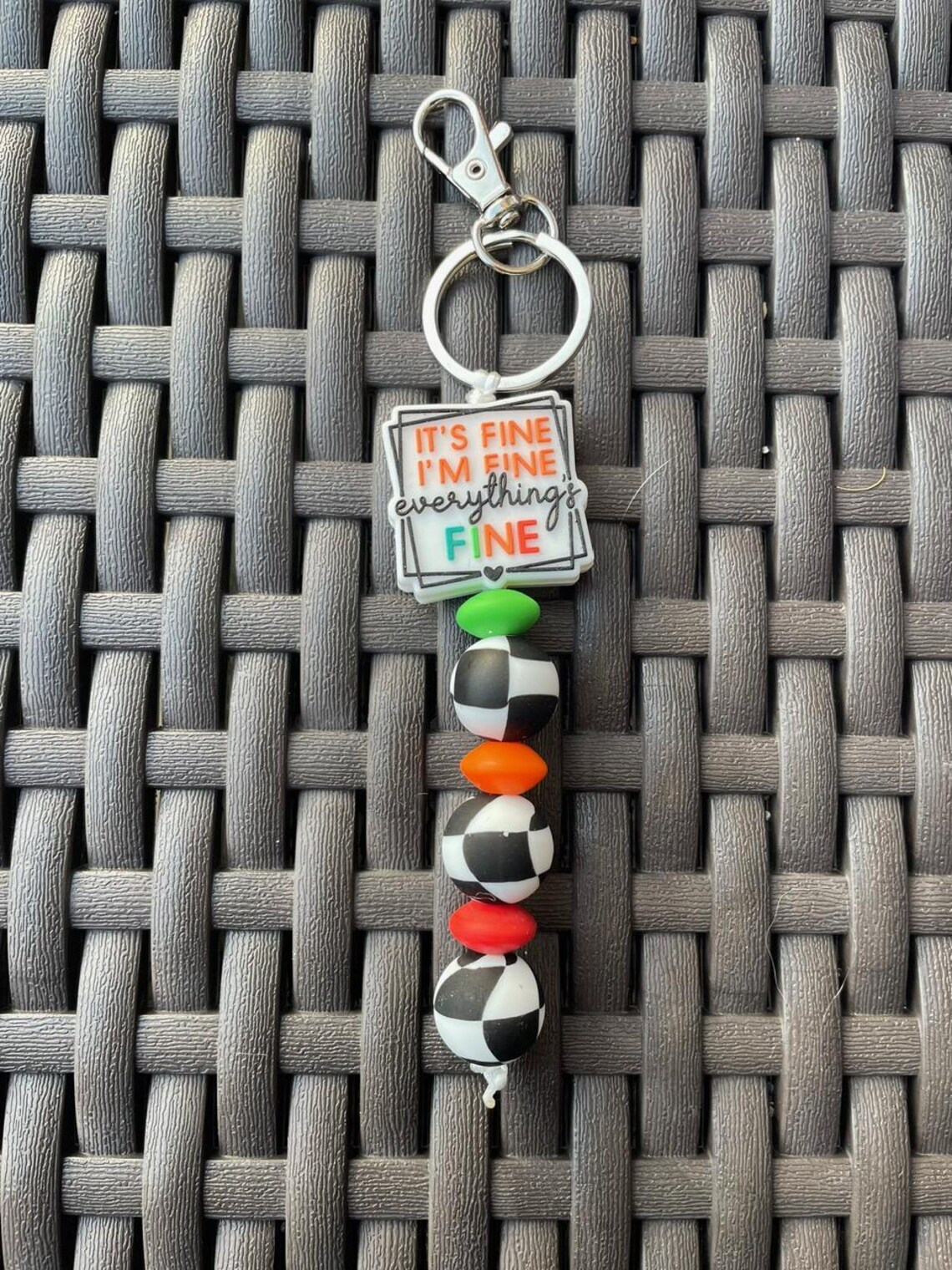 Everything's Fine Keychain - Etsy