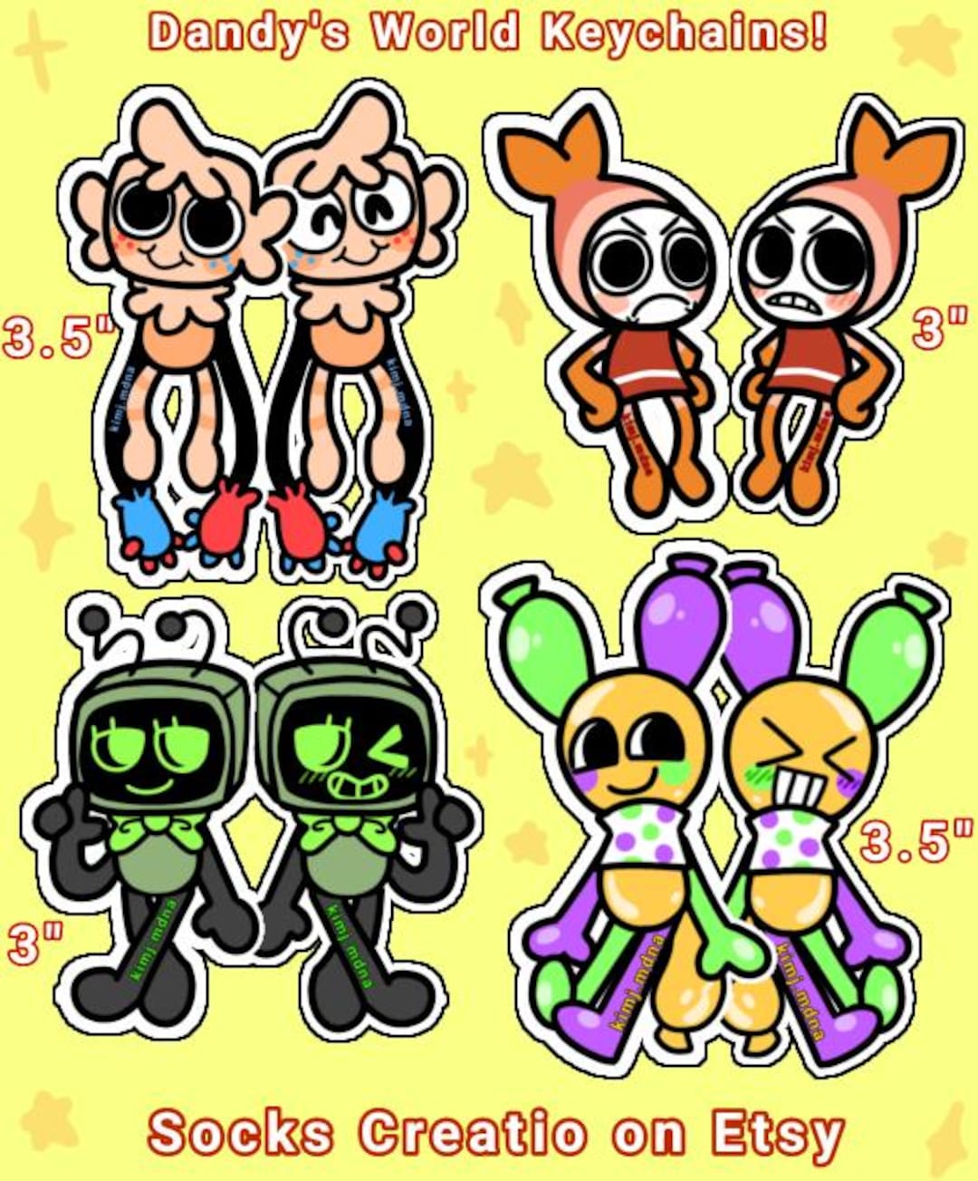 PRE-ORDER - Dandy's World Keychains! - Fanmerch - Roblox Game - Shrimpo ...