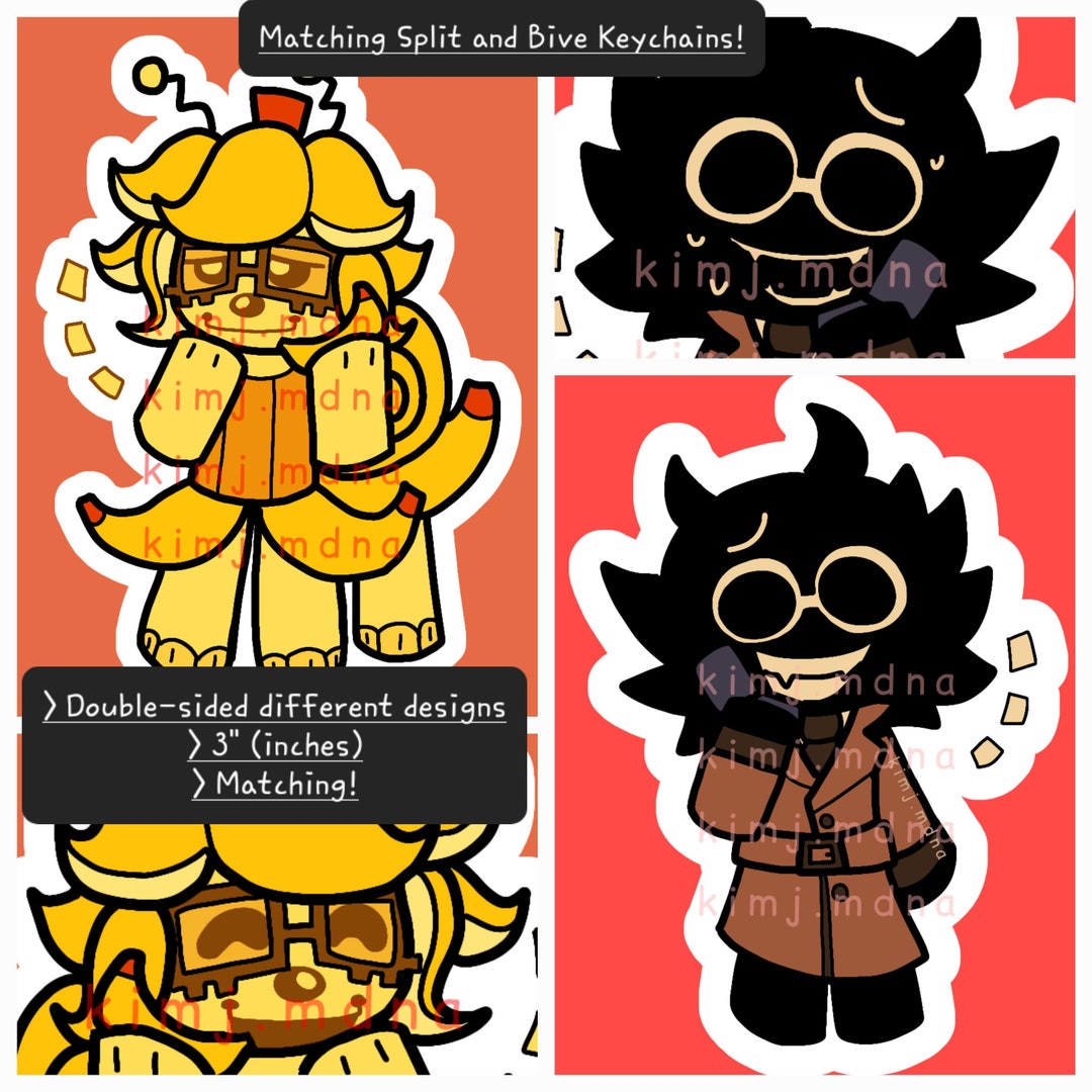 Split and Bive Calling Eachother Regretevator Acrylic Keychains Roblox ...