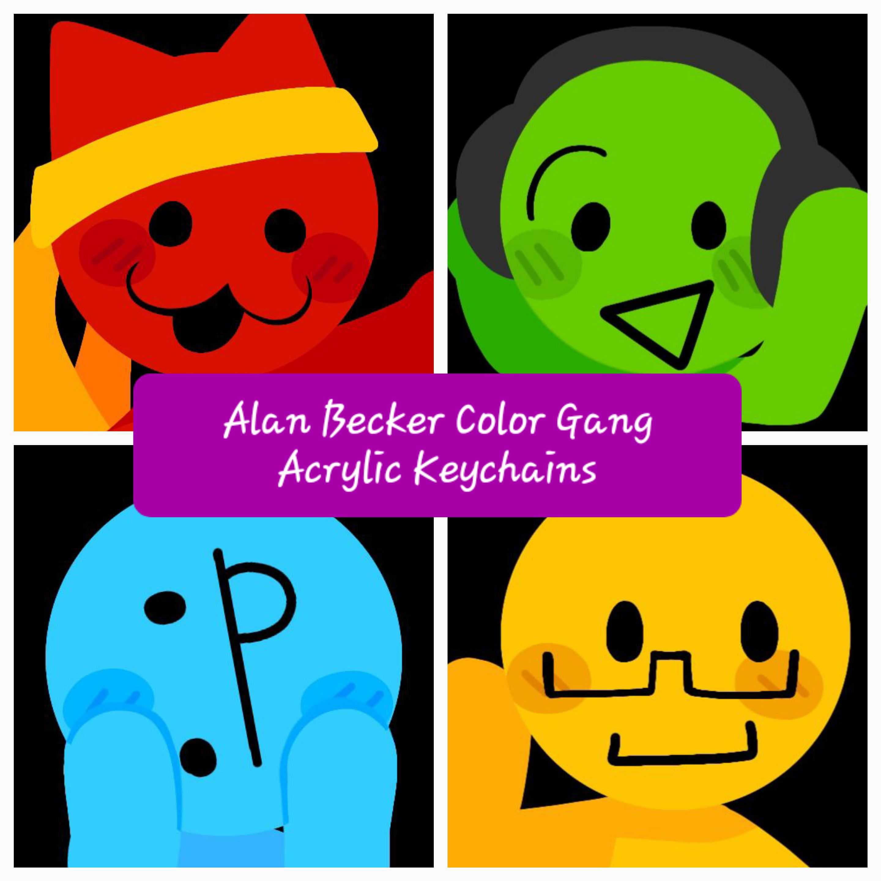 PREORDER!! - Alan Becker Color Gang Sticks [ Acrylic Keychains ] - Ava ...