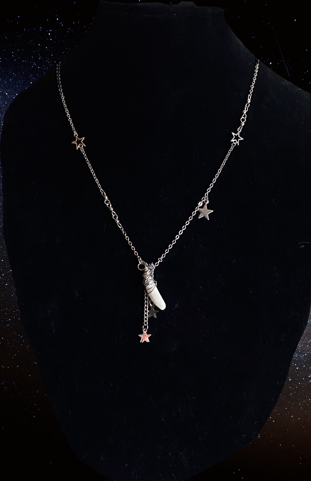Dog Tooth Shooting Star Necklace - Etsy