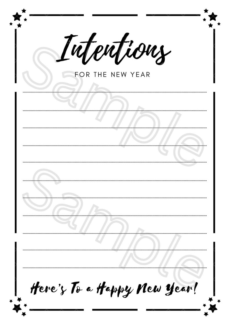 New Years Resolution List Template Pack Value Bundle Goals Plans Ideas ...