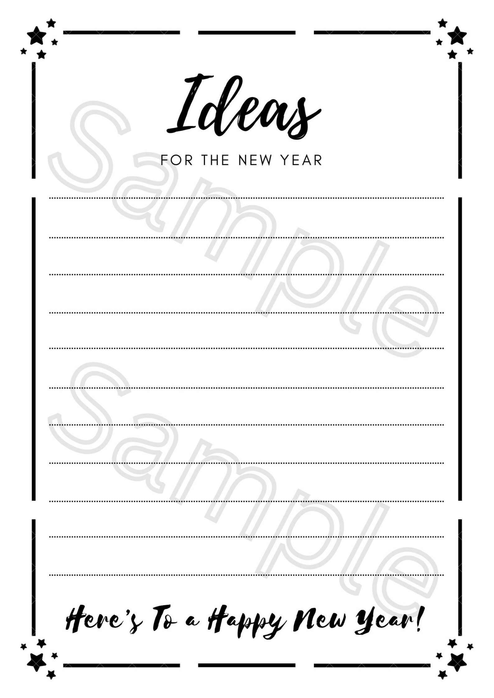 New Years Resolution List Template Pack Value Bundle Goals Plans Ideas ...