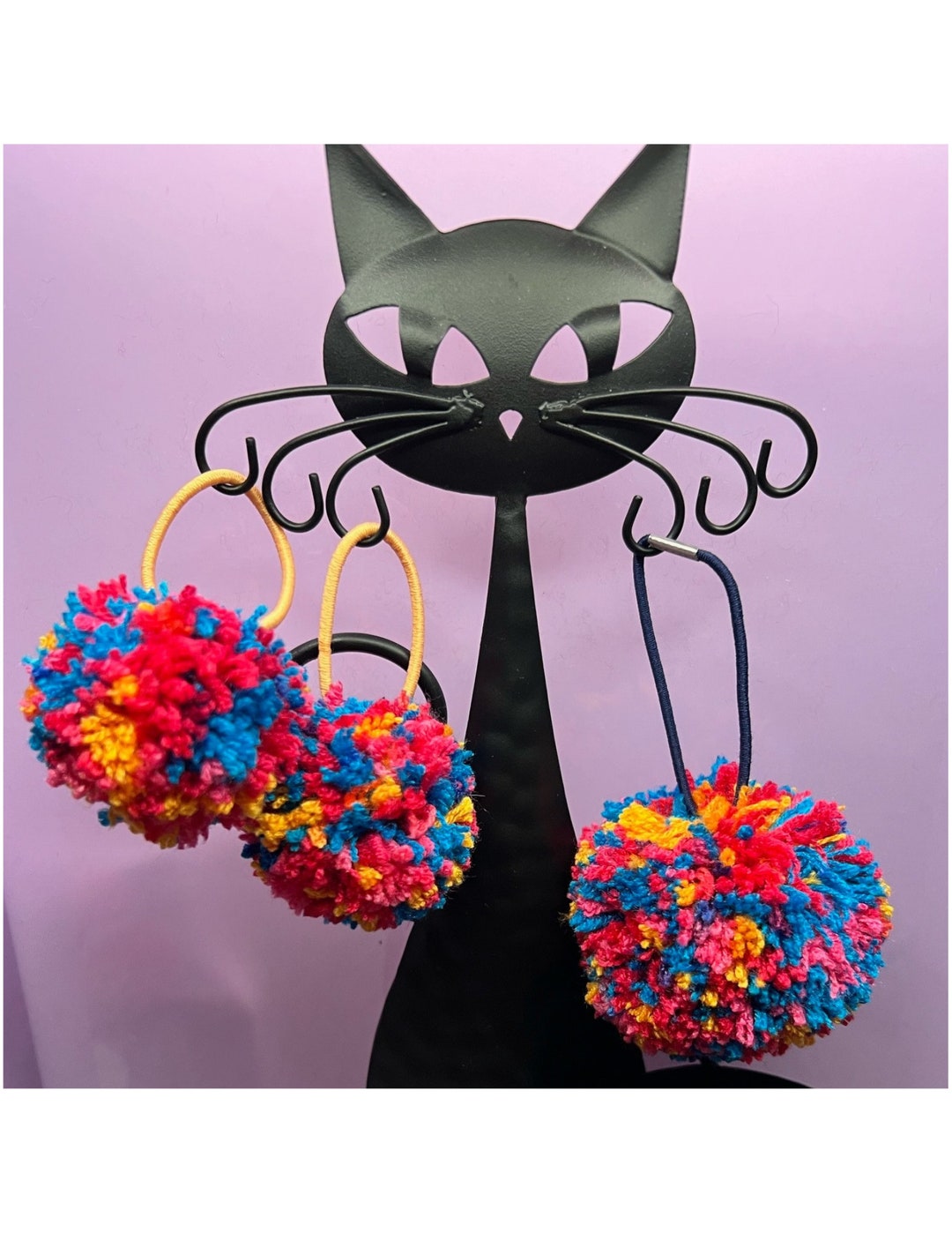 Set of 3 Pom Pom Hair Ties - Special Limited-edition Colors - Etsy