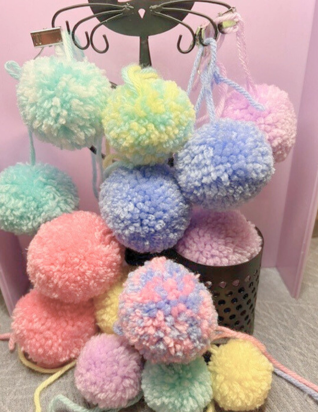 Mix and Match Pastel Pom Poms - Baby Gifts, Mother's Day, Spring, or ...