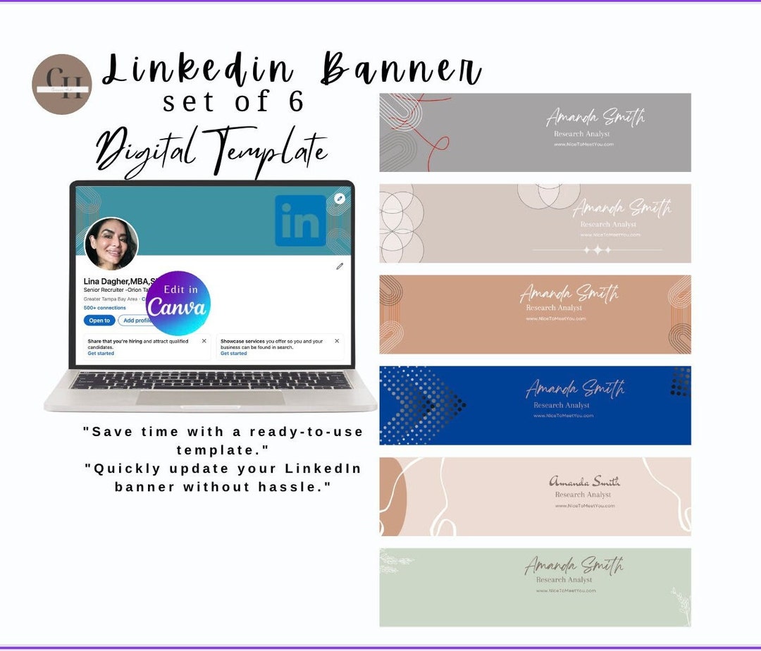 6 Linkedin Banners Optimized Profile Banner Clean & Modern Linkedin ...
