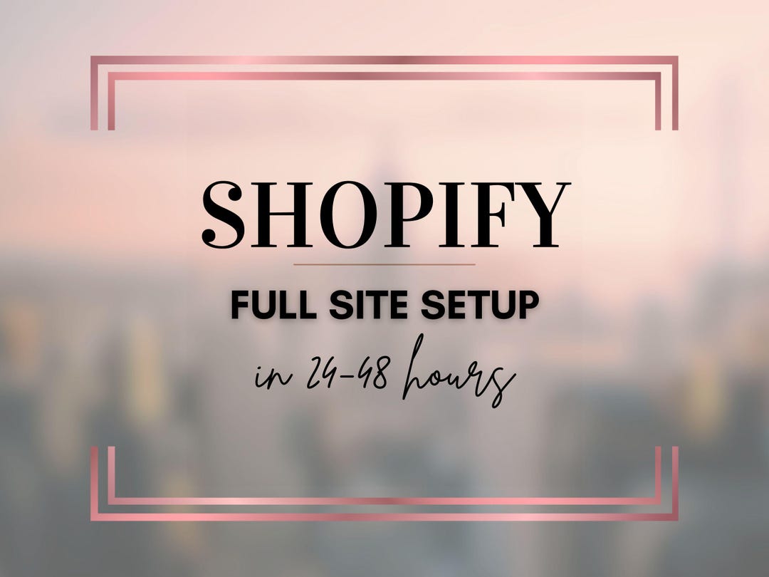 Shopify Full Site Setup for Webcraftstudio Themes Only - Etsy