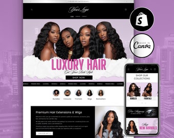 Hair Business Shopify Theme, Beauty Business Shopify, Hair Extension ...