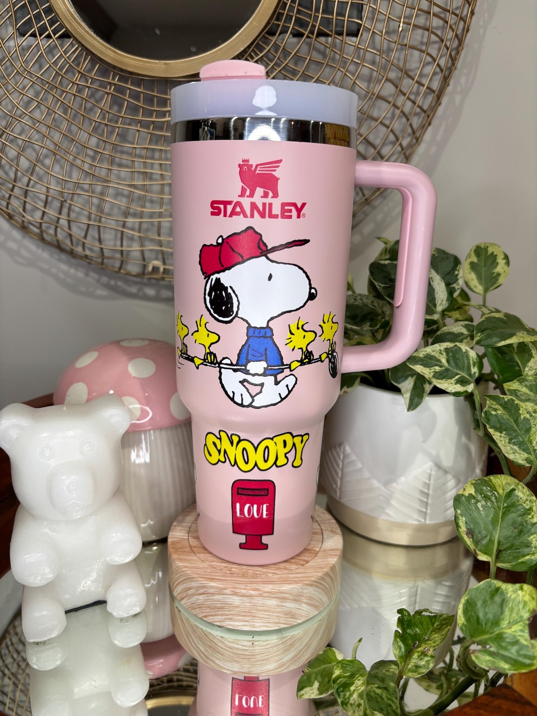 Snoopy and Woodstock Custom Printed Stanley 40oz Tumbler - Etsy