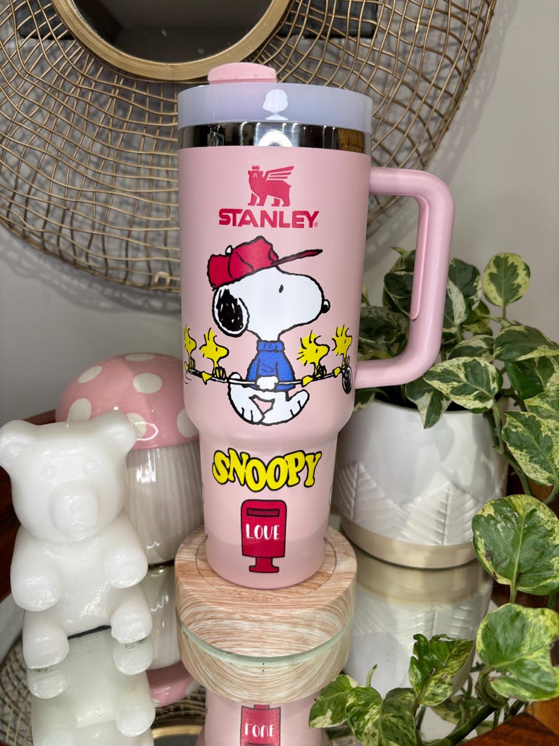 Snoopy and Woodstock Custom Printed Stanley 40oz Tumbler - Etsy