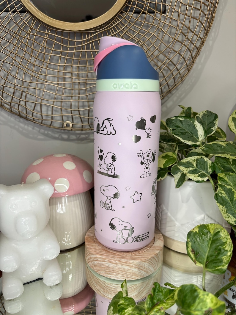 Laser Engraved Peanuts Snoopy Owala 32oz Tumbler With Optional Name ...