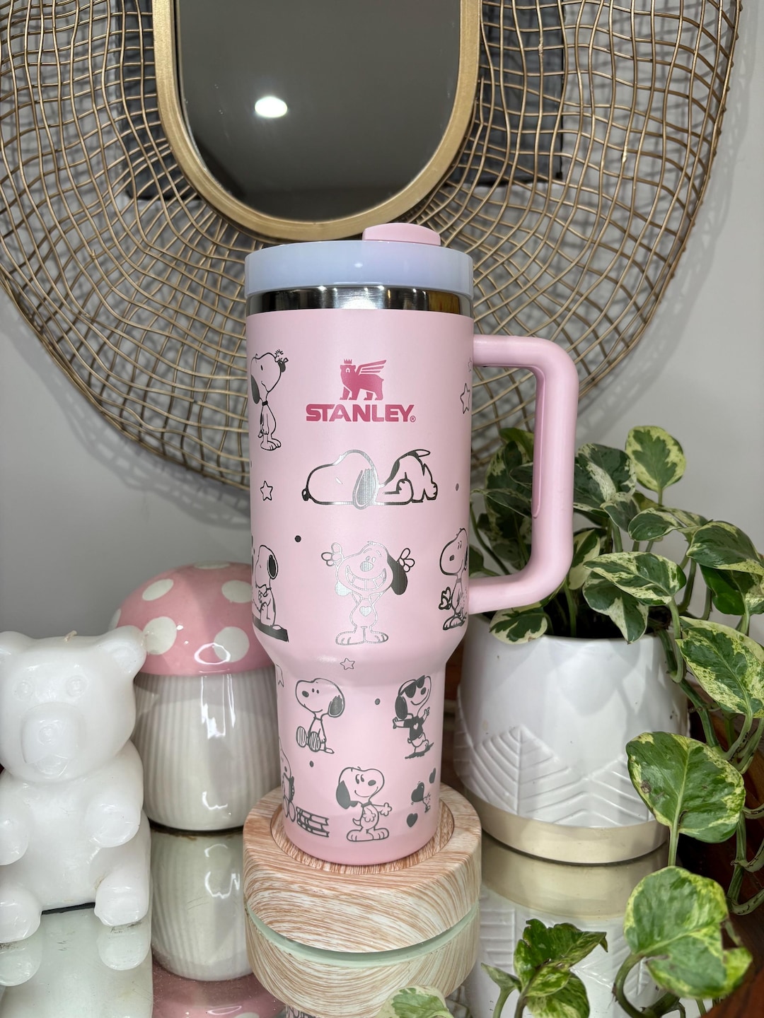 Custom Made Laser Engraved/etched Peanuts Snoopy 40oz Tumbler With ...