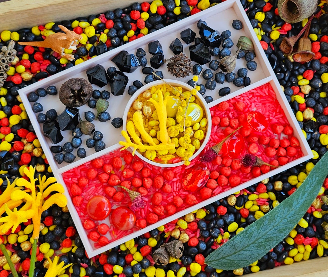 Aboriginal Flag Sensory Play - Etsy Australia