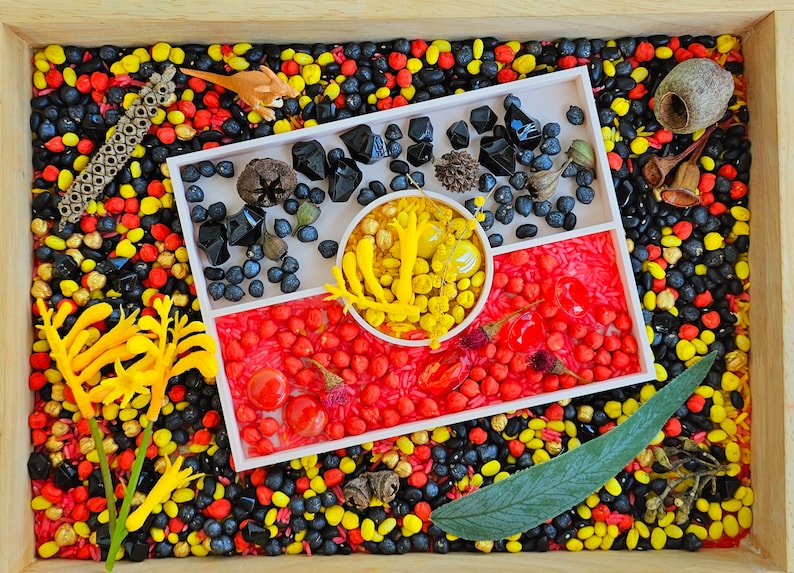 Aboriginal Flag Sensory Play - Etsy Australia
