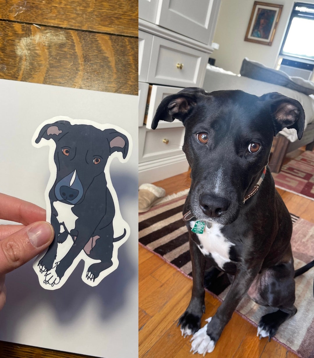 Custom Pet Sticker Using Your Pet Photo | Custom Dog Sticker | Custom ...