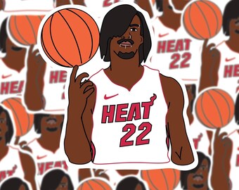 Jimmy Butler Back-to Glossy Sticker 3, Water Resistant Laptop and Phone ...