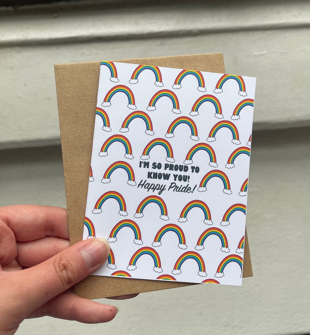 Happy Pride Folded Card With Blank Inside , Comes With Envelope ! - Etsy