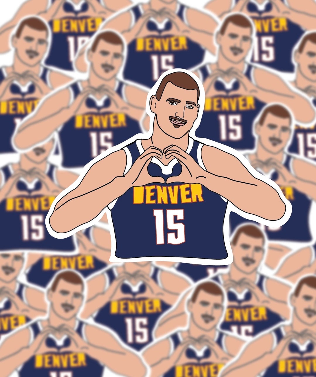 Nikola Jokic Denver Nuggets Basketball Sticker - Etsy