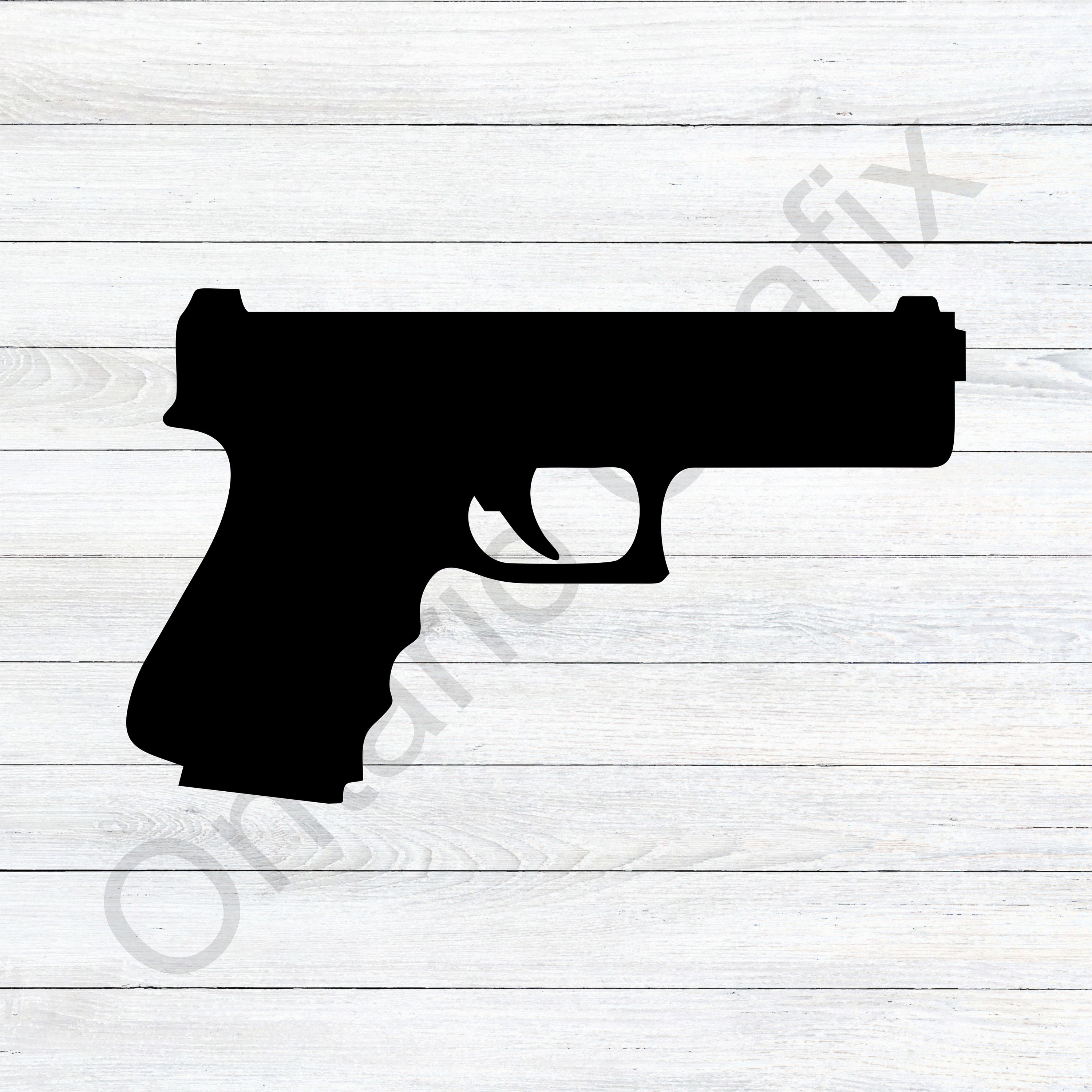 Glock Gun Svg, Glock Silhouette Svg, Gun Silhouette, Black Gun, Handgun ...