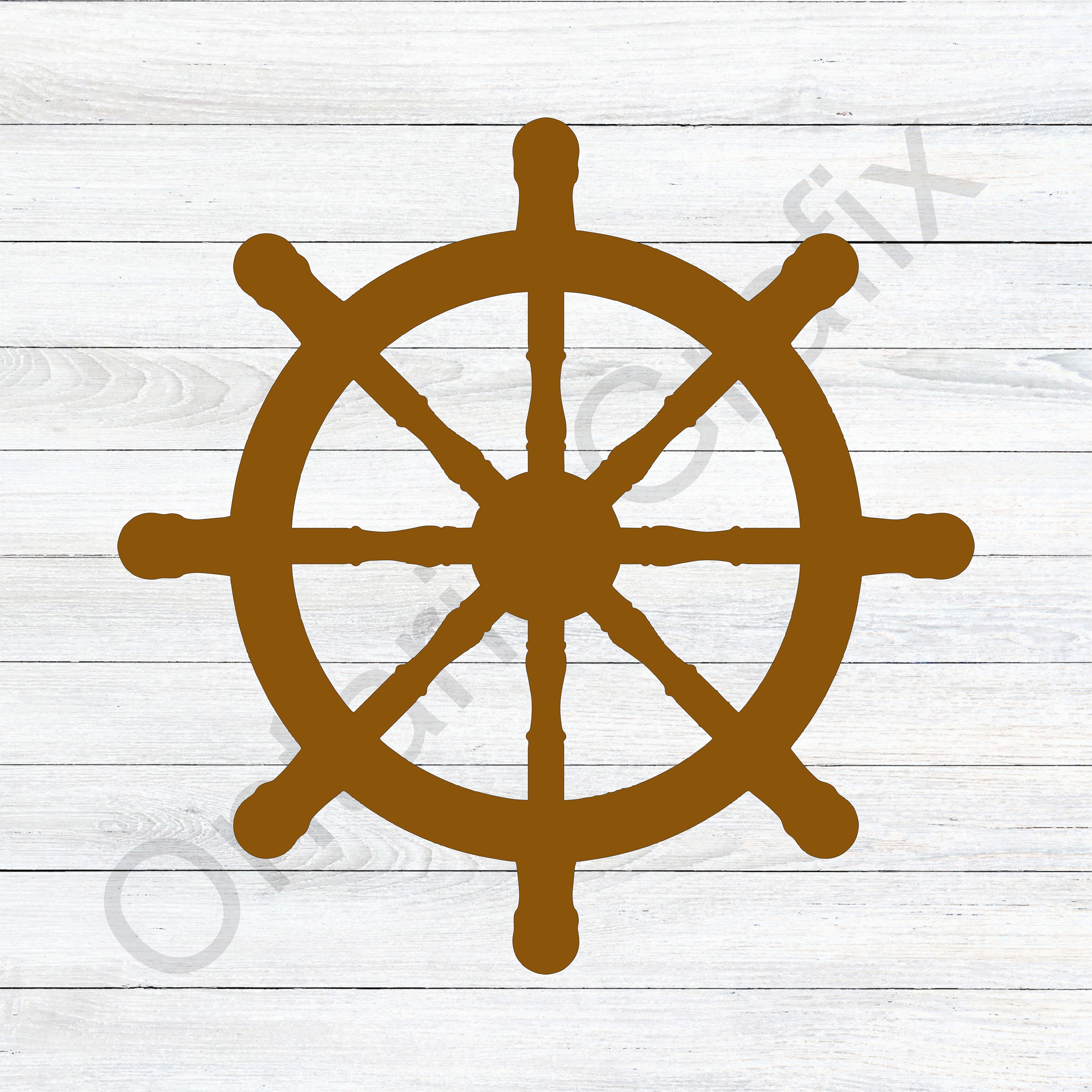Ship Steering Wheel Svg, Boat Steering Wheel SVG, Ship Wheel, Naval ...