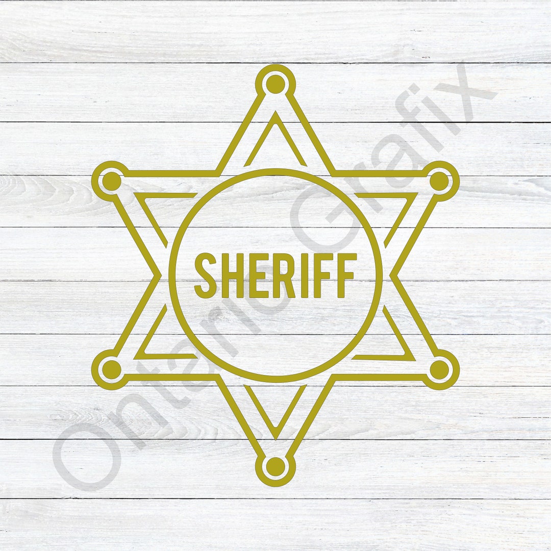 Sheriff Badge Svg, Police Badge Svg, Six Point Star Svg, Law ...