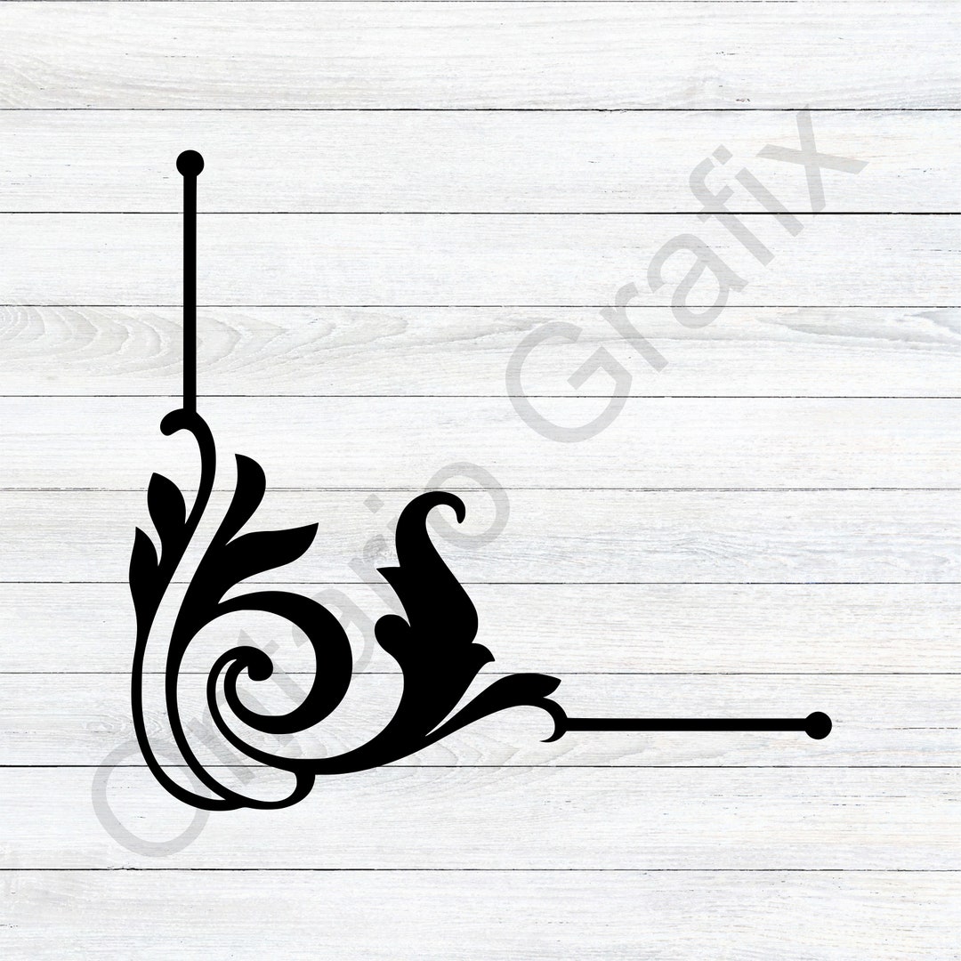 Corner Flourish Svg, Floral Frame Svg, Ornamental Corner Svg ...