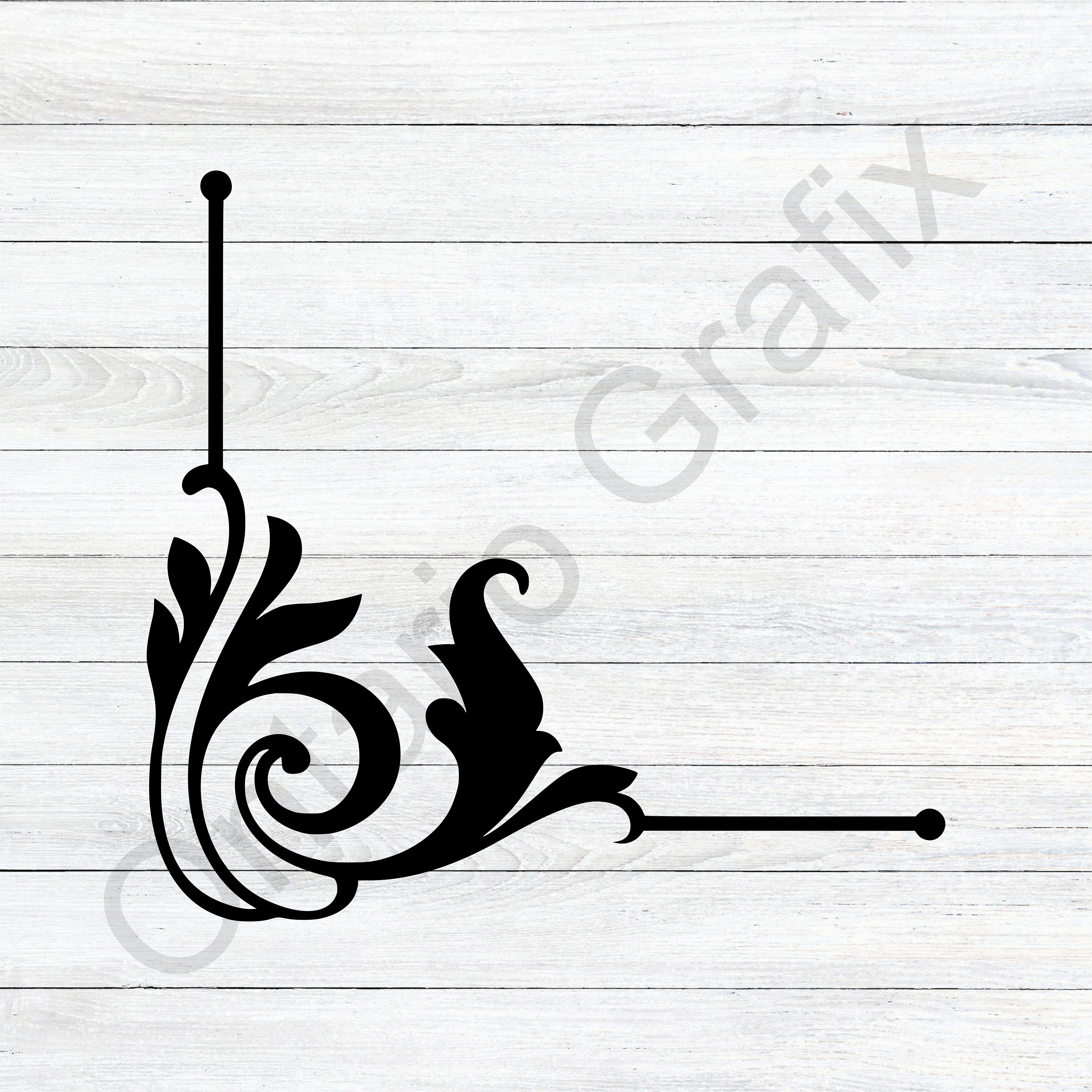 Corner Flourish Svg, Floral Frame Svg, Ornamental Corner Svg ...