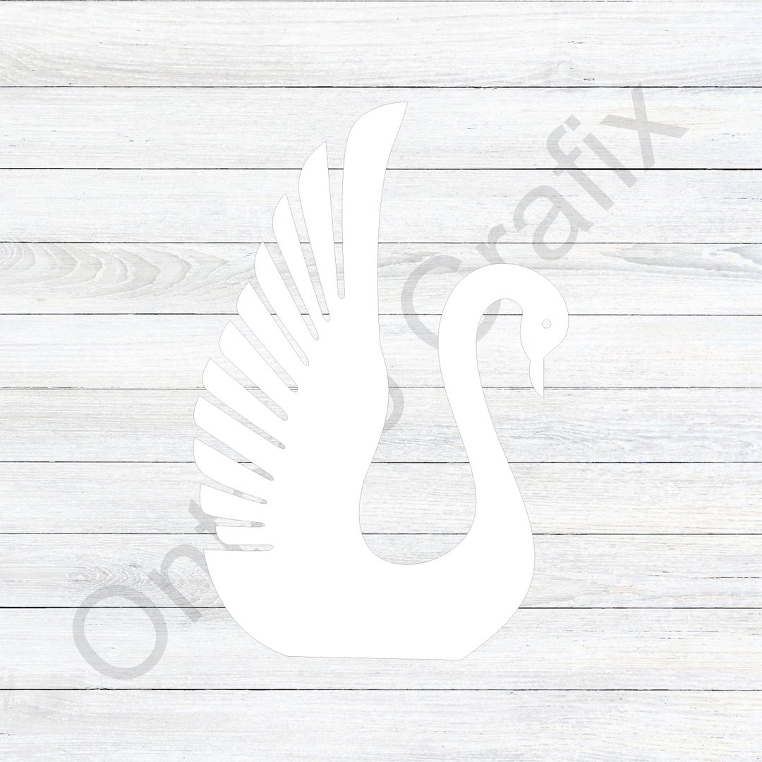 Swan Svg, White Swan Svg, Swan Sign, Waterfowl Svg, Swan Silhouette ...