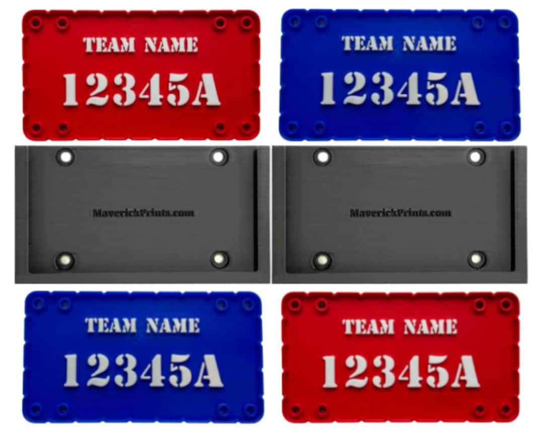 Vex VRC Custom License Plates With Quick-swap Holders Bundle - Etsy