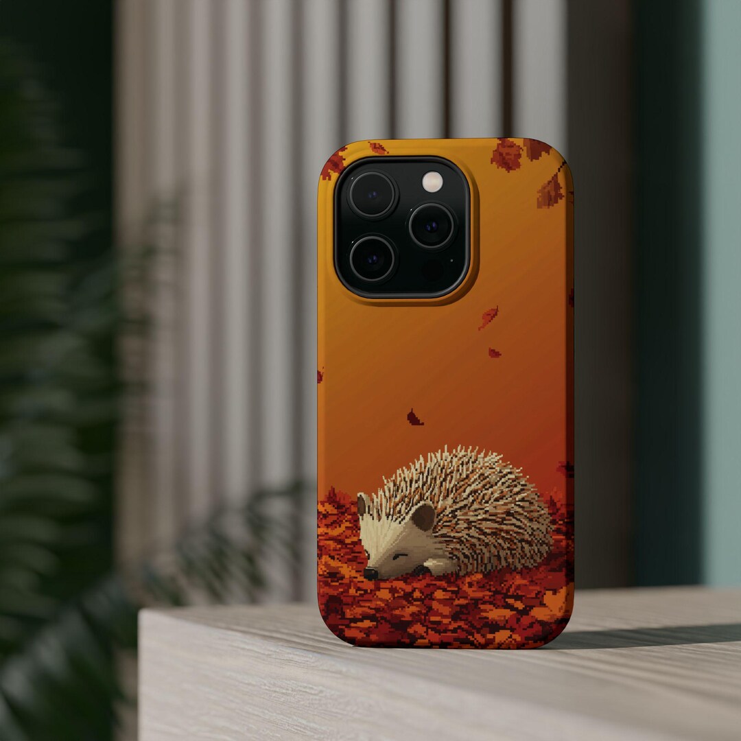 Magnetic Tough Cases, Pixel Art Hedgehog Autumn Leaves Design, Fall ...