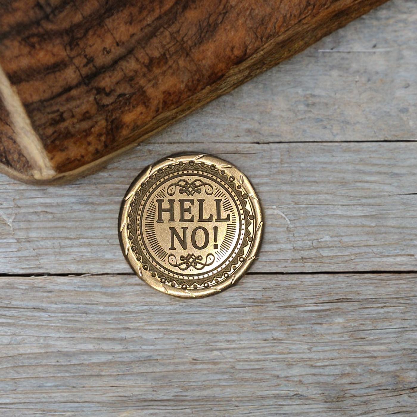 Funny Decision Coin: Fuck Yes / Hell No - Antique Brass Finish - Etsy