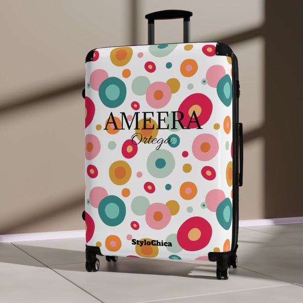 Polka Dot Suitcases Personalized - Etsy