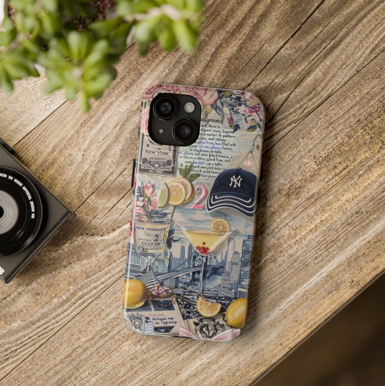 New York Collage iPhone Case, Preppy Aesthetic - Etsy